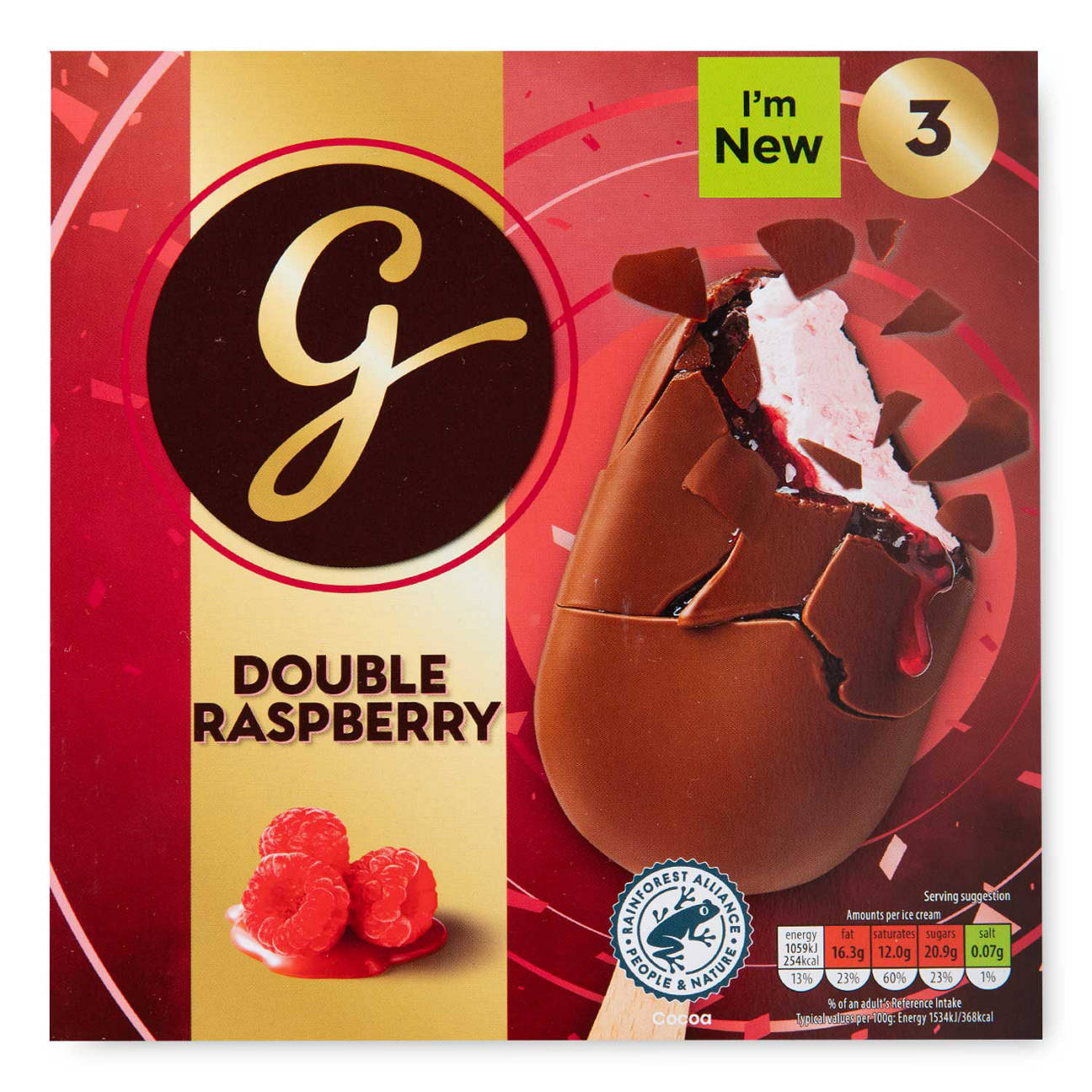 Double Raspberry Ice Creams 3 Pack | ALDI IE